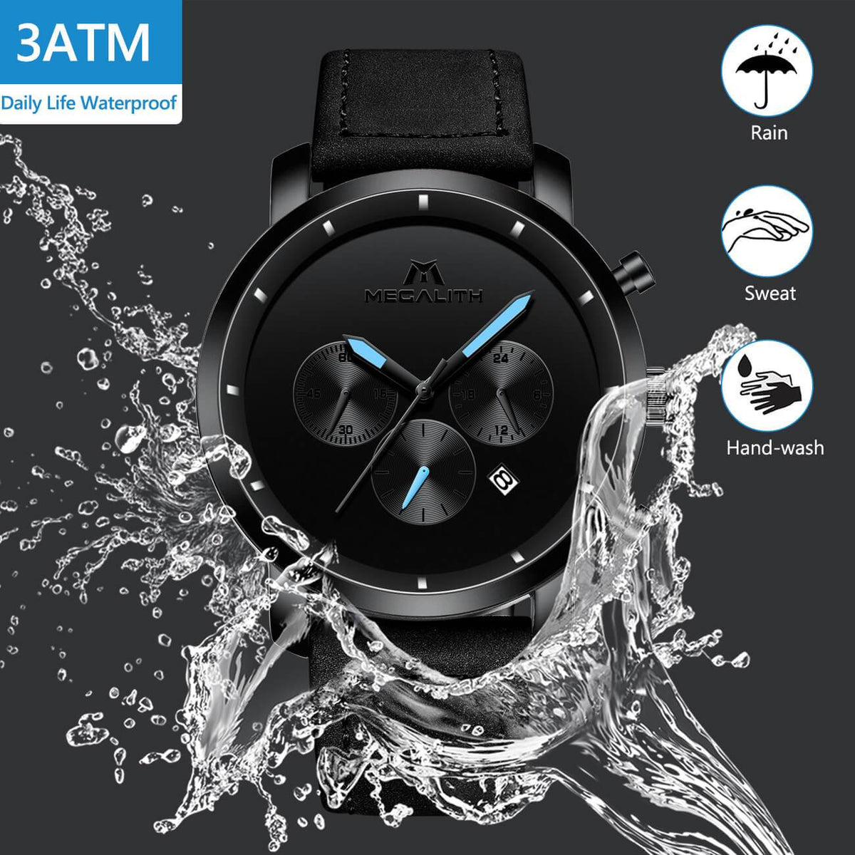 8021M | Quartz Men Watch | Leather Band – Fashion